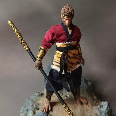 1/12自D神话悟空孙猴子虎皮6寸方大头romankey国漫国风古装灯笼裤