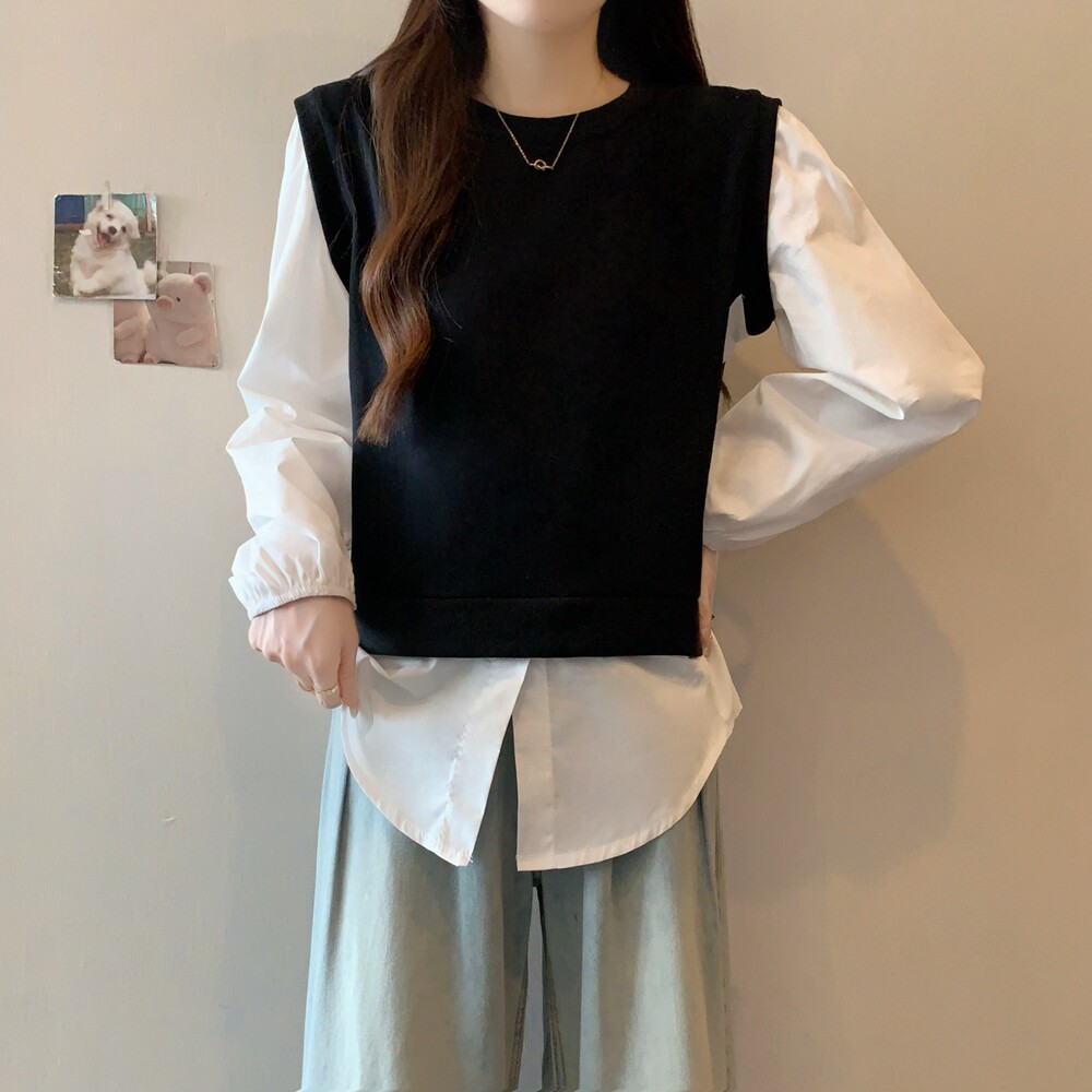 2026早春大码女装宽松显瘦上衣休闲拼接长袖卫衣