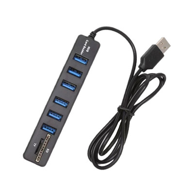 USB 2.0 splitter HUB2.0TF card/SD card reader读卡器集线器
