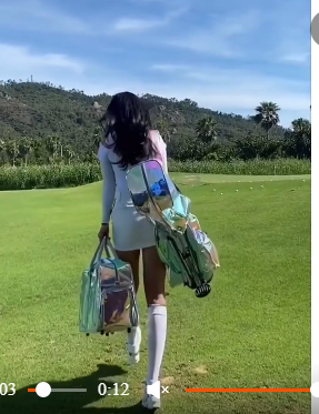 高尔夫衣物包 女士炫彩韩版网红款大容量独立放鞋 超轻便携单肩背