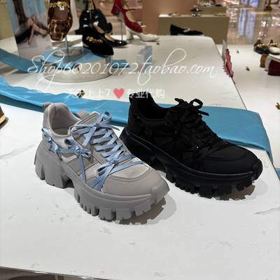 思加图2025秋季女鞋蝴蝶结老爹鞋