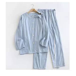 易穿脱男薄款透气棉质老人卧床化疗透析瘫痪康复服术后针灸护理