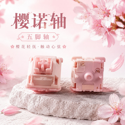 现货批发5脚环诺HUANO樱诺线性轴带导光柱客制化热拔插机械轴