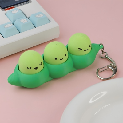 敲敲莓豌豆解压玩具钥匙扣
