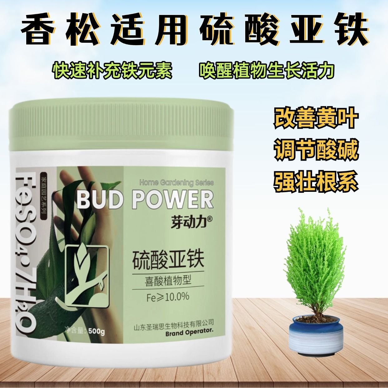 香松甘松硫酸亚铁室内盆栽绿植物专用调节土壤防黄叶水溶花卉肥料