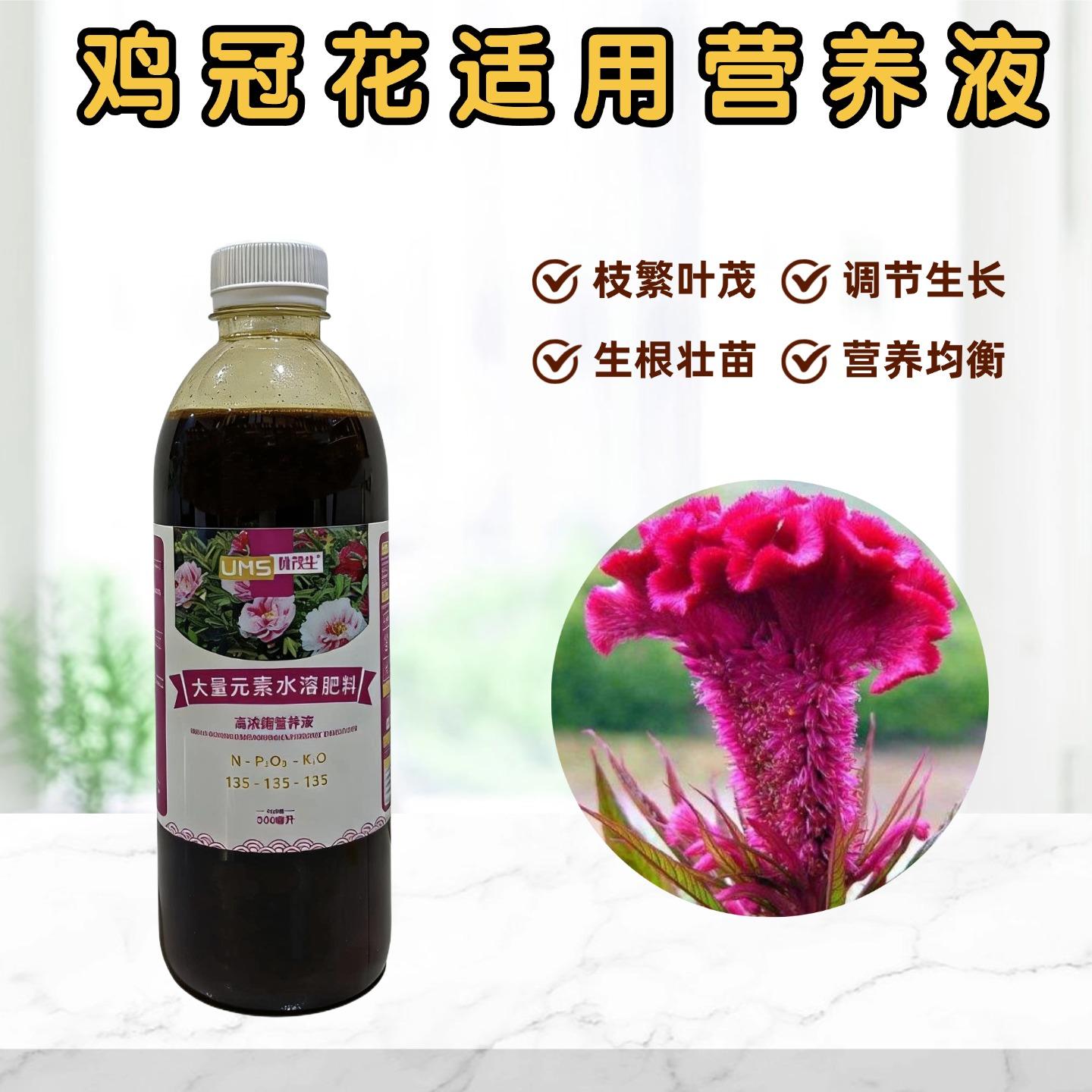 鸡冠花营养液凤尾红黄穗冠庭院盆栽绿植物专用大量元素水溶花肥料