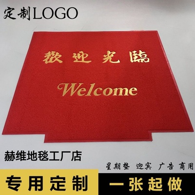 欢迎回家电梯地垫星期地毯定制logo丝圈进门口迎宾垫欢迎光临地毯