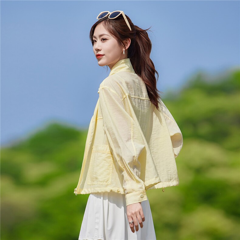 轻薄防晒衣女夏季立领宽松透气薄款外套时尚百搭防晒服好看修身日