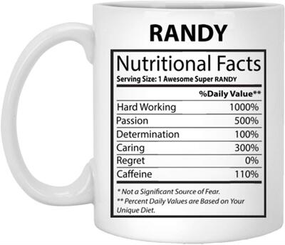 ins网红美式创意Randy Nutritional Facts陶瓷咖啡马克杯