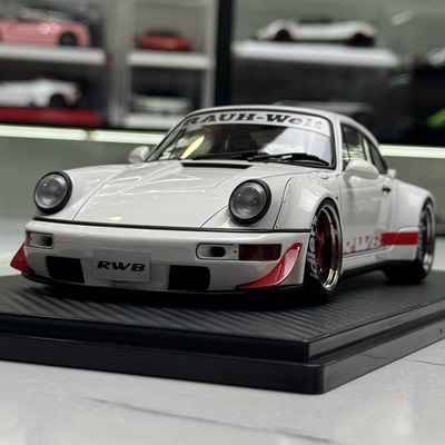 IG1:18保时捷911/964/930RWB宽体跑车树脂汽车模型收藏