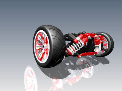 RC遥控车Suspension悬挂系统三维建模图纸 inventor设计