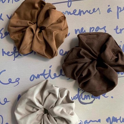 头绳秋冬新款earlobe东大门代购简约纯色净版绒面大肠款发圈10