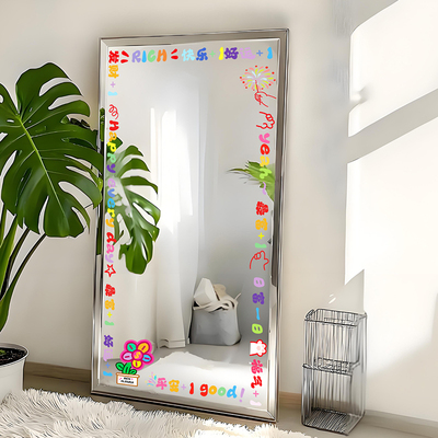 多巴胺卡通可爱贴纸玻璃门窗户贴画镜子装饰画网红背胶墙贴纸贴膜