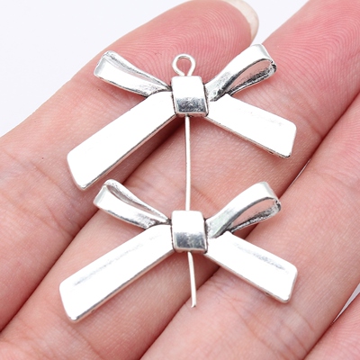 20个/包 20x12mm 多色 蝴蝶结小孔珠 在逃公主 DIY手作饰品配件