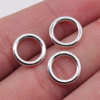 20个/包 12x12mm 古银色 DIY饰品配件 圆圈圆环吊坠 ABD-C13603