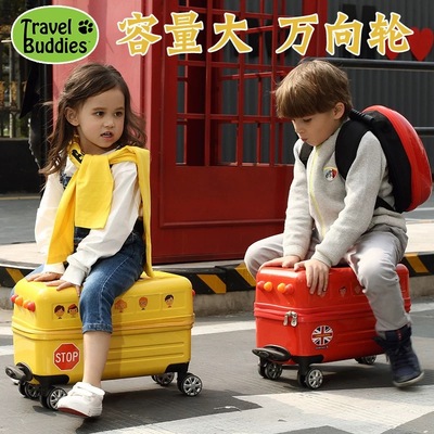 美国Travel Buddies儿童行李箱可坐骑男女童小朋友可坐登机拉杆箱