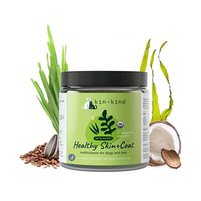 美国直邮kin+kind Organic Multivitamin 猫狗有机多种维生素113g