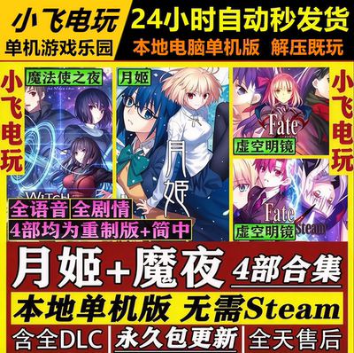 月姬重制版 Remake魔法使之夜 Fate stay night 单机免steam全DLC
