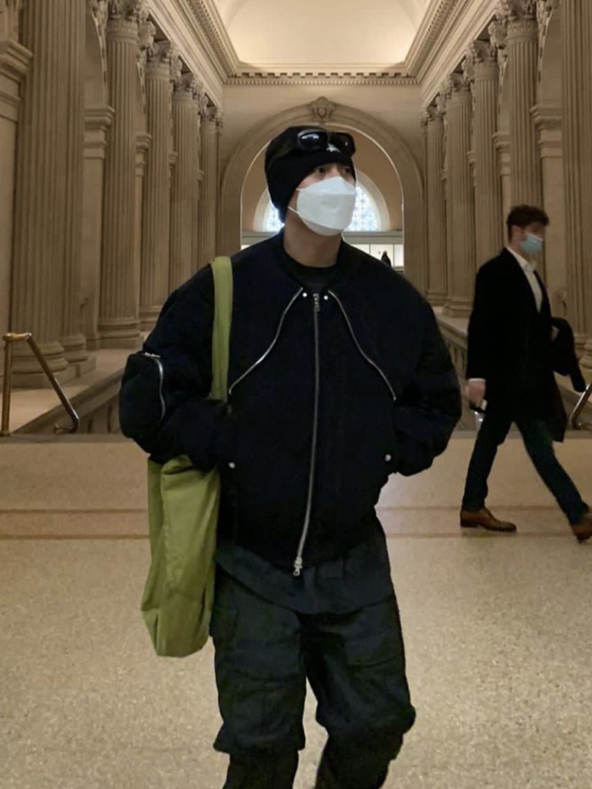 Far.ARCHIVE 21FW Bomber重磅绒面拉链口袋棉服夹克外套wookvibe_虎窝淘