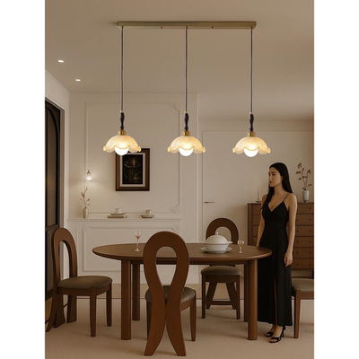 中古风餐厅吊灯法式复古三头吊灯高级感小吊灯壁灯吧台岛台灯具