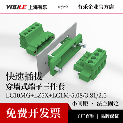 线对线插拔间距箱体穿墙式端子