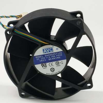 AVC DA09025T12U 9025 9CM 12V 0.7A电脑CPU机箱圆形PWM四针风扇