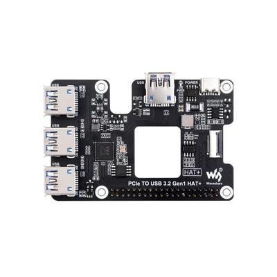 树莓派5代PCIe转USB3.2Gen1转接板RaspberryPi5USB扩展板