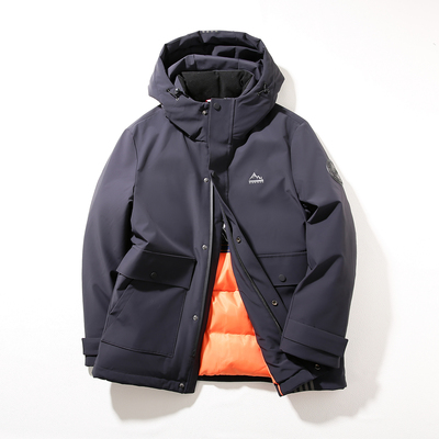 登封系列！90绒！秋冬外贸纯色连帽加厚保暖防水防风银离子羽绒服