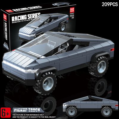 特斯拉积木拼装赛车模型