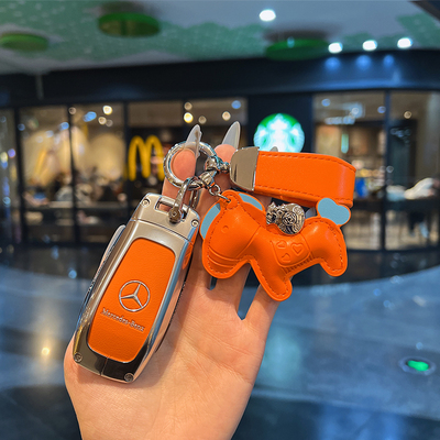 适用奔驰e300l钥匙套c260l车a200l包glcglaglb220gle350扣c200l壳