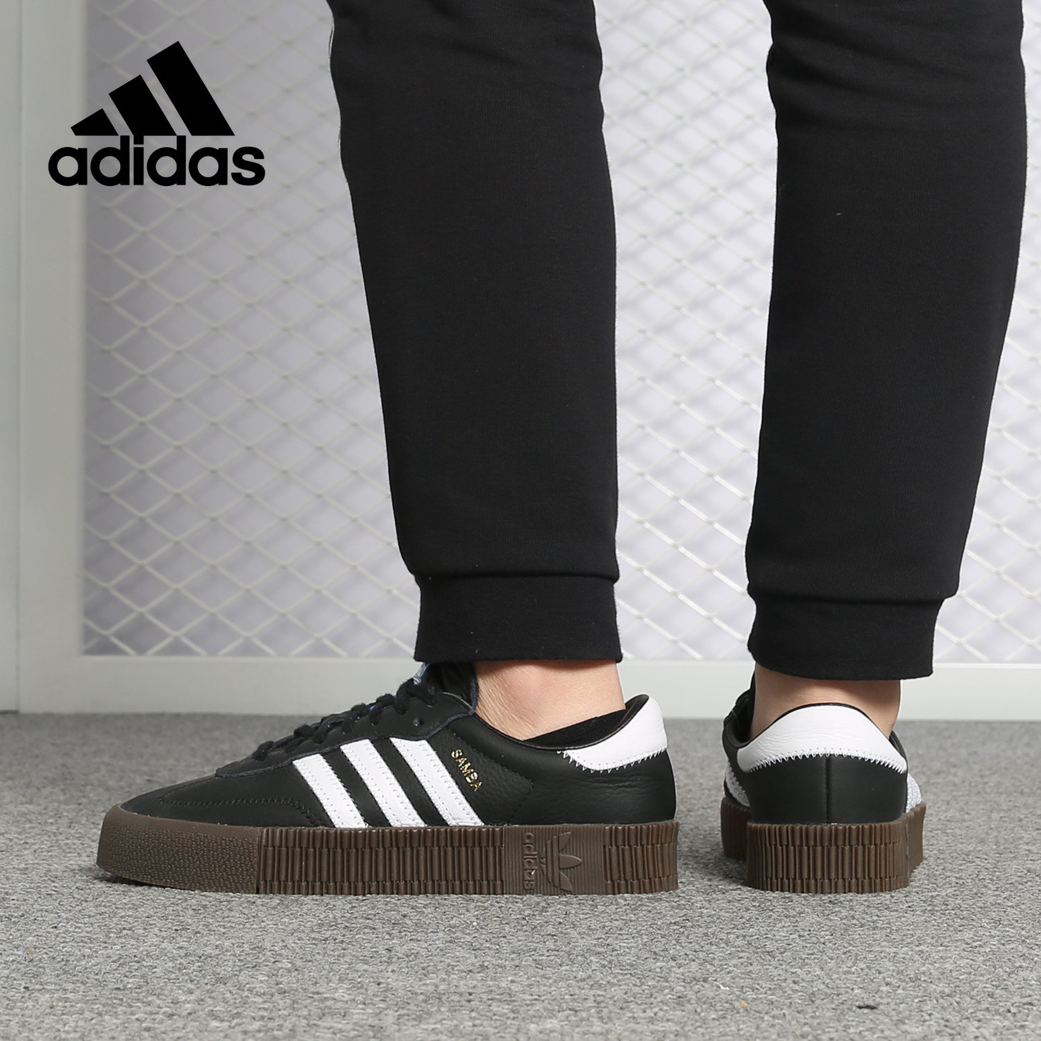 Adidas/阿迪达斯正品2019新款 SAMBAROSE W女子系带休闲鞋B28156_虎窝淘