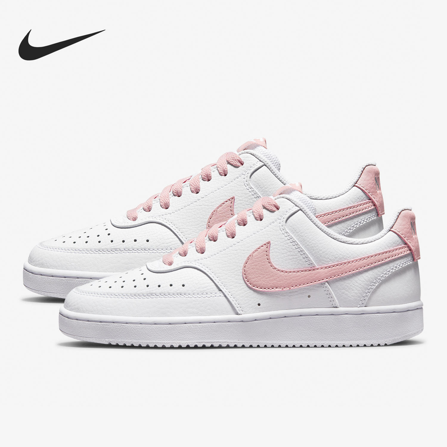 Nike/耐克正品Court Vision女子低帮休闲耐磨板鞋CD5434-113_虎窝淘