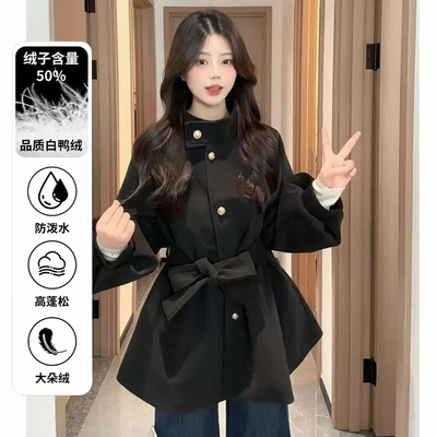 【羽绒内胆】BULE蓝色星球冬季2026年保暖加厚呢子大衣毛呢外套女