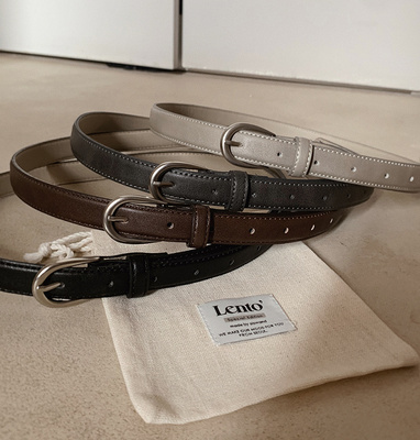 Slowand韩国官网自制女装代购22秋 LENTO简约高级感纯色百搭腰带