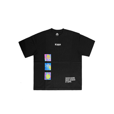 kappa卡帕男子夏季圆领印花运动休闲短袖T恤K0BY2TD85G-990