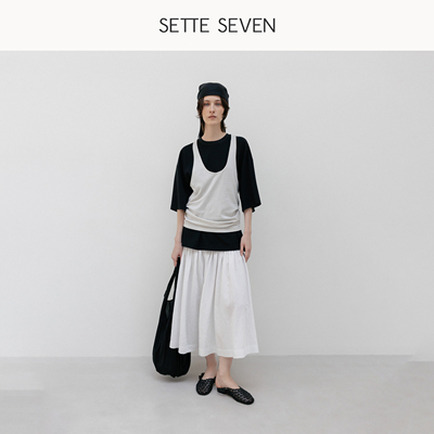 SETTE SEVEN·条纹裙裤