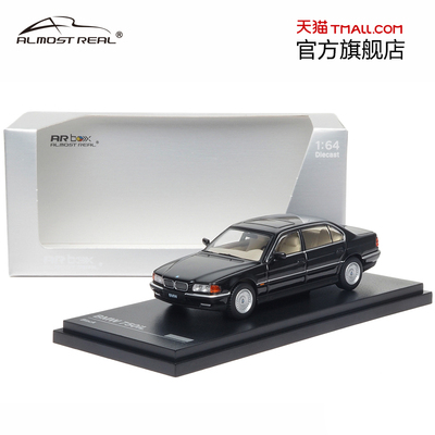 1:64合金车模 宝马 750iL（E38）黑色AR box汽车模型Almost Real