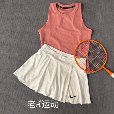 正品Nike/耐克 女子速干运动跑步训练羽毛球网球防走光短裙DH9553