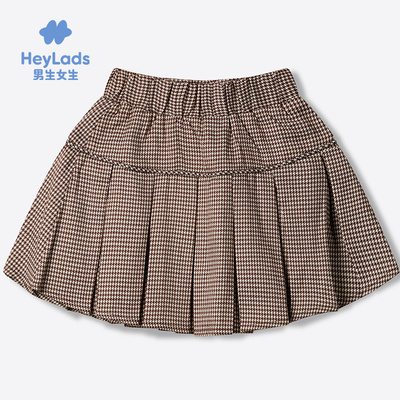男生女生女小童经典格纹半身裙NDBCJ33720A