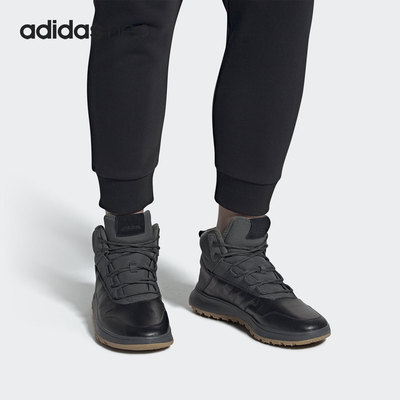 阿迪达斯正品男子加绒中帮运动鞋