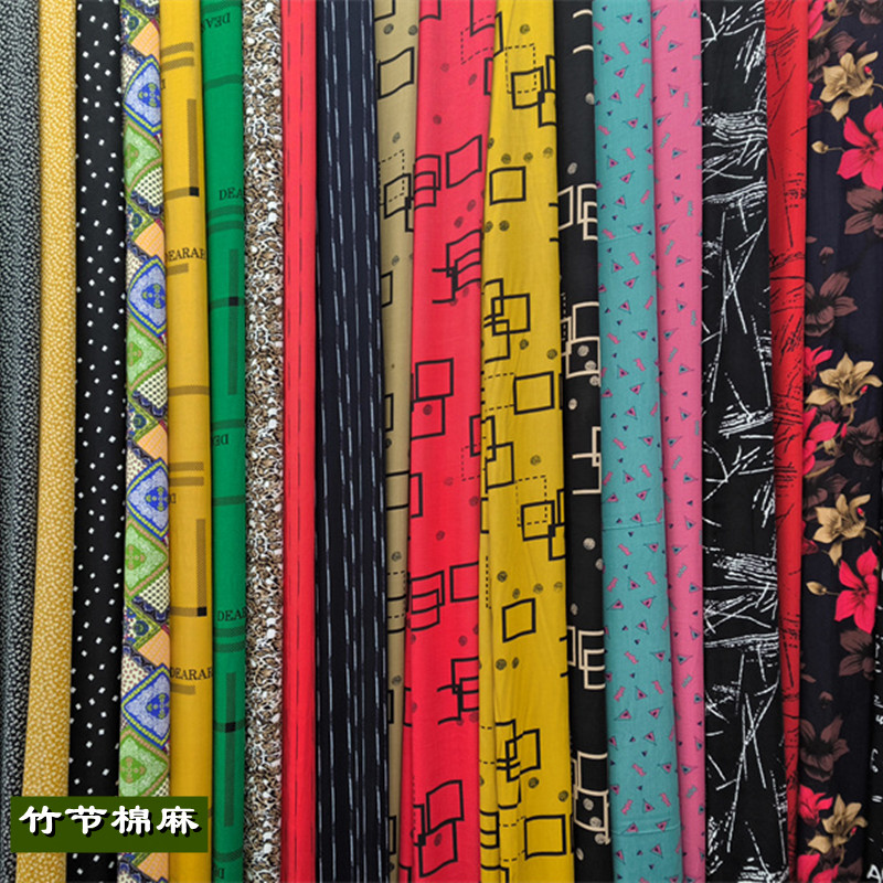 夏季高端棉麻棉绸花卉印染布料连衣裙衬衫家居服面料舒适时尚凉爽