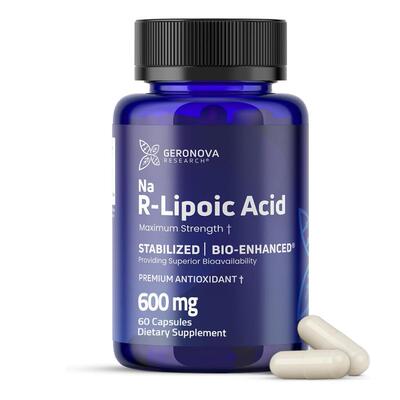Geronova Research Bio-Enhanced R-Lipoic Acid 600毫克一份成人