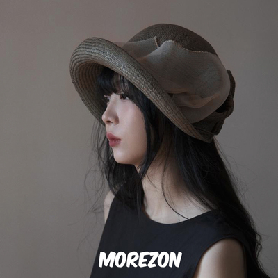 MOREZON【KREUZZZ】春夏新款设计师手工小众潮人卷边大檐遮阳帽子