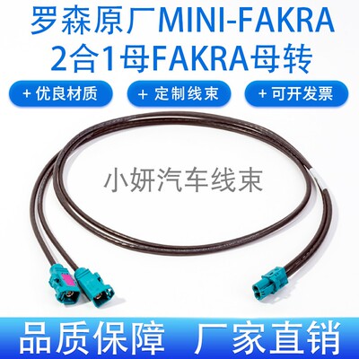 罗森Mini-Fakra母双腔连接LVDS线
