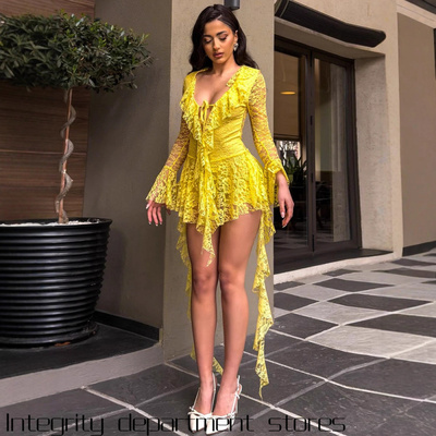 Women'sSexyDeepVSheerLongSleev