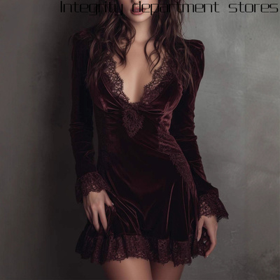 Lace-fittedsexyvacationdress立