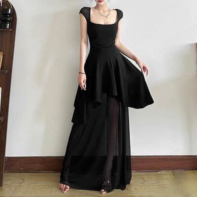 系带晚会礼服修身连衣裙女