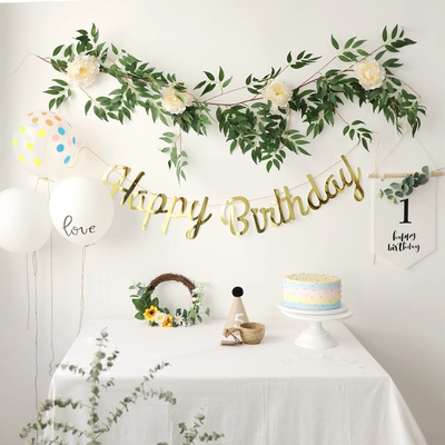 0百天宴布置纪念日周岁背景墙