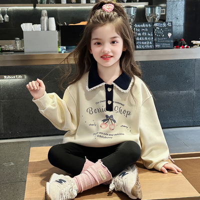女童卫衣春秋款2026新款儿童洋气时髦好看pool打底衫女孩春装上衣