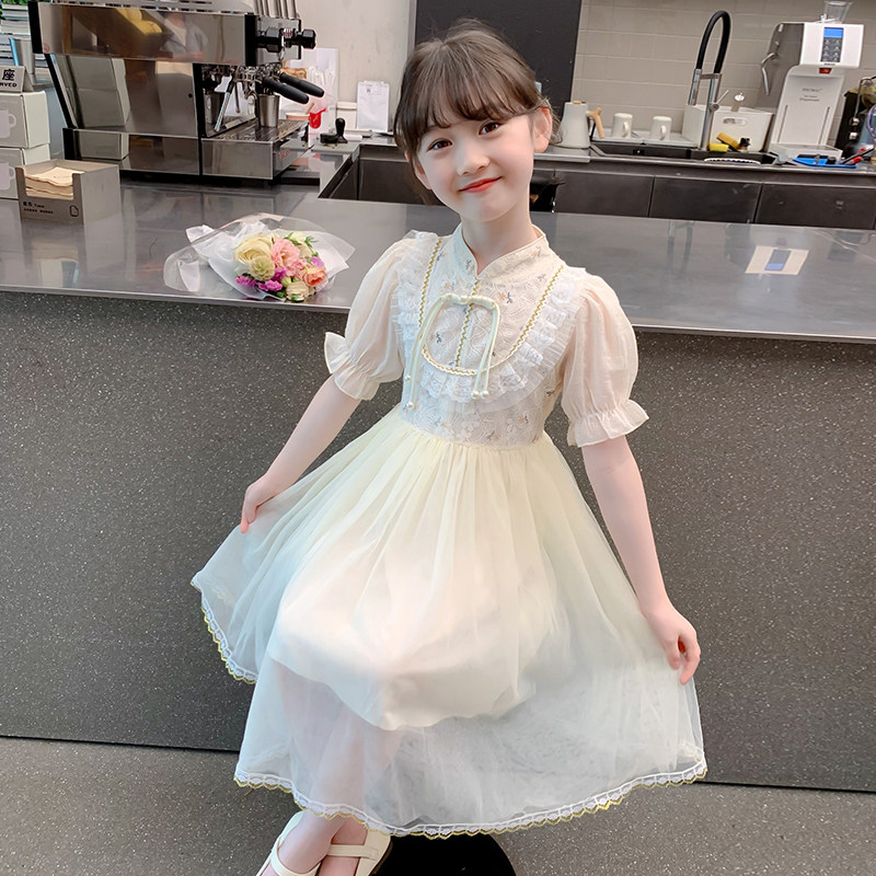 女童连衣裙2026新款夏季儿童夏款洋气时髦公主裙女孩夏装网红裙子